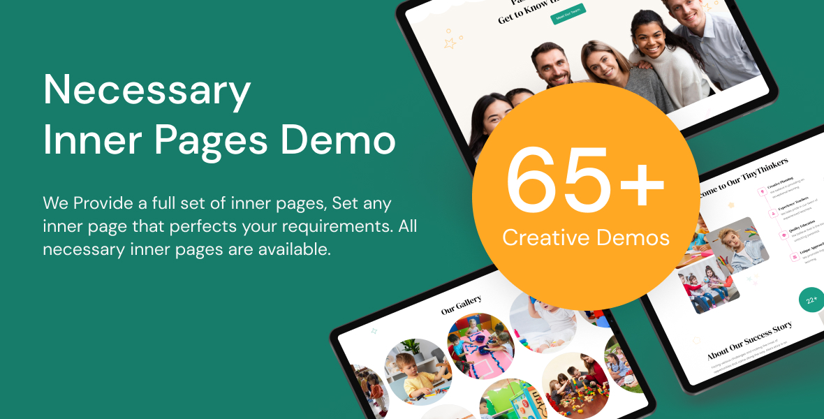 TinyThinkers - Children Kindergarten School Education Figma Design Template by posimyththemes